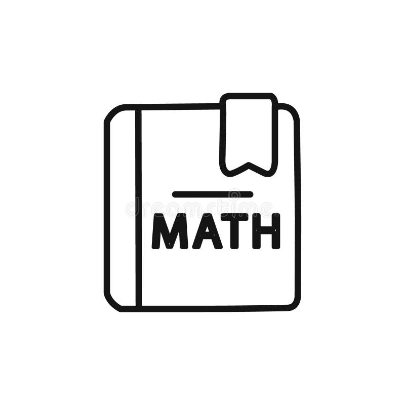 Maths Book Icon Linear Vector Graphics Sign Stock Illustration ...