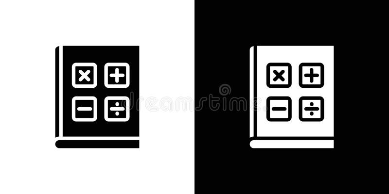 Maths Book Icon Set Vector Illustration Stock Vector - Illustration of ...