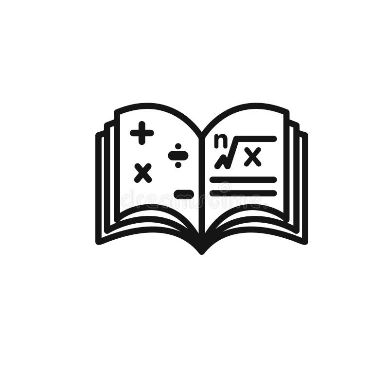 Maths Book Icon Vector Set Collection for Web Stock Vector ...