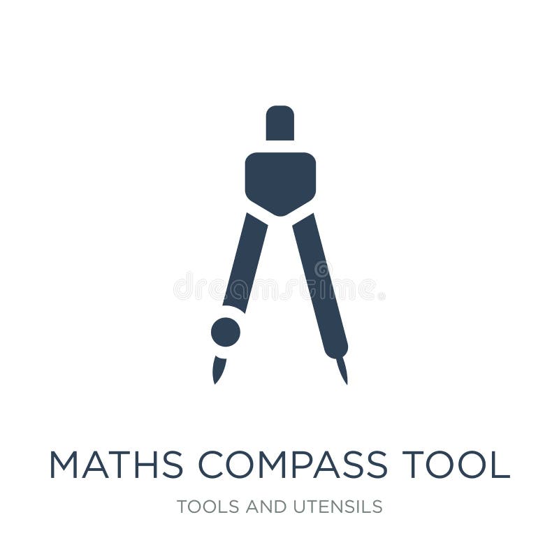 Maths Compass Tool Icon in Trendy Design Style. Maths Compass Tool Icon ...