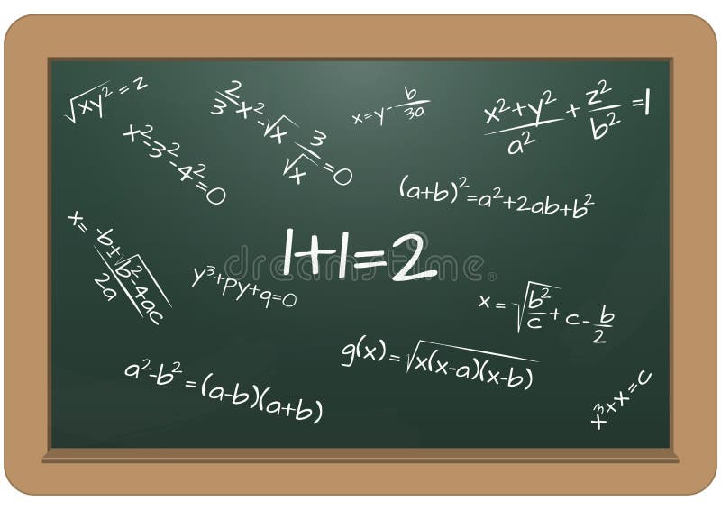 Tableau Noir Avec La Formule De Maths Illustration Stock - Illustration ...