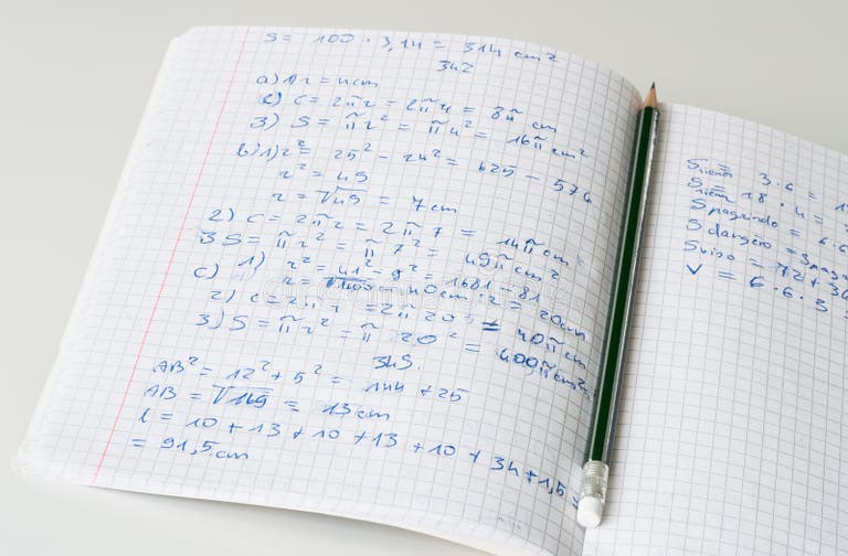 Maths exercise-book stock photo. Image of mathematics - 31246716