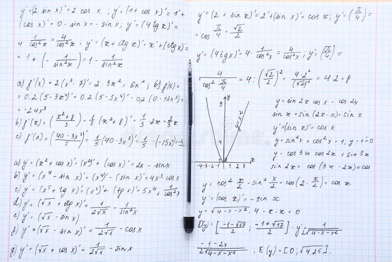 Maths formulas stock photo. Image of education, book - 121591732