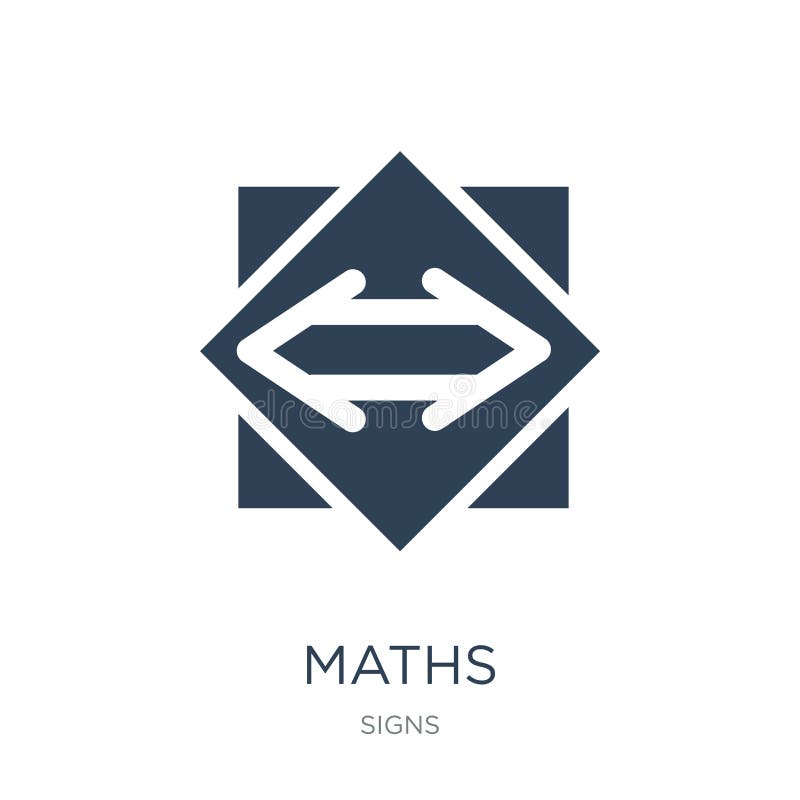 Maths Icon in Trendy Design Style. Maths Icon Isolated on White ...