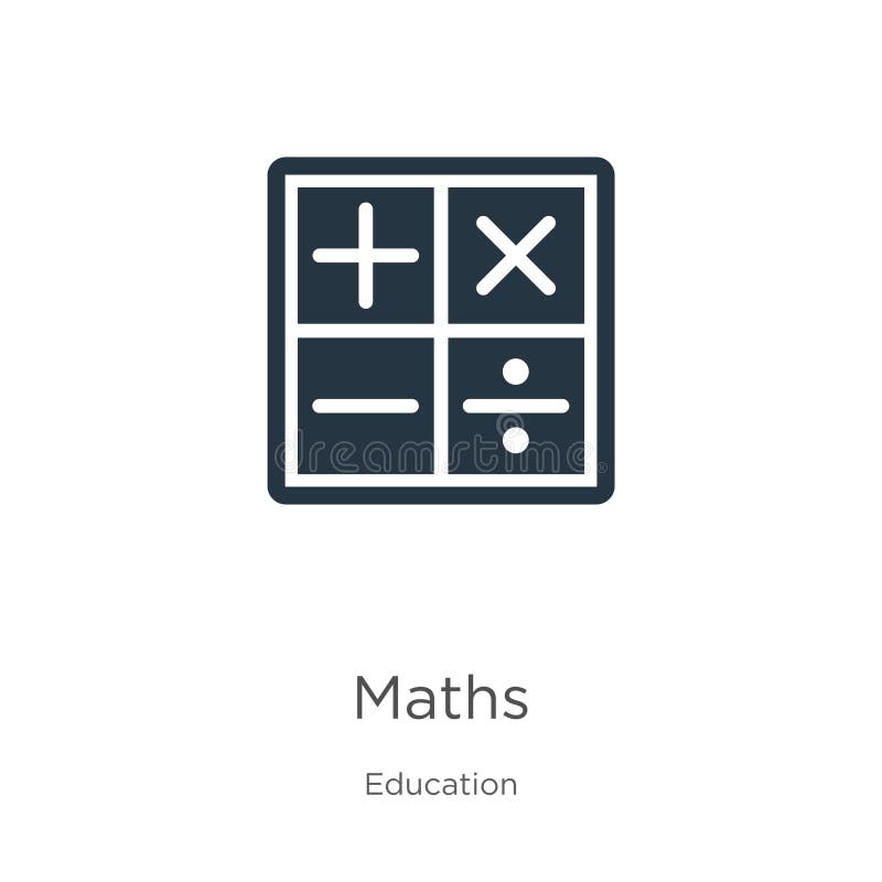 Maths Icon Vector. Trendy Flat Maths Icon from Education Collection ...