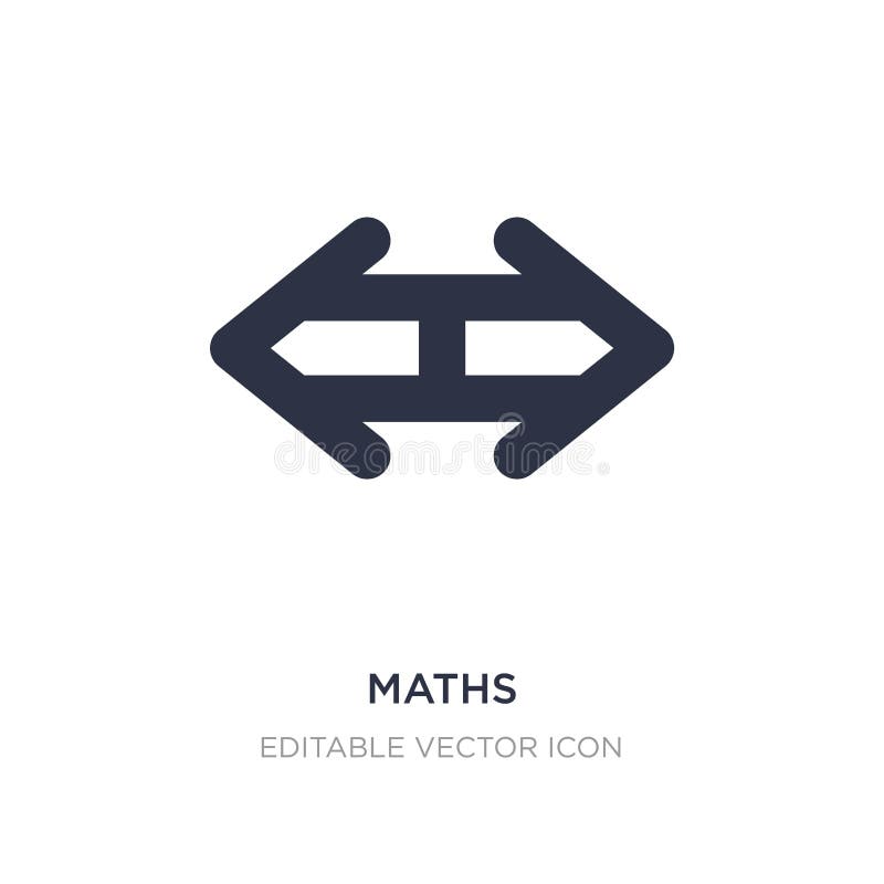 Maths Icon on White Background. Simple Element Illustration from Signs ...