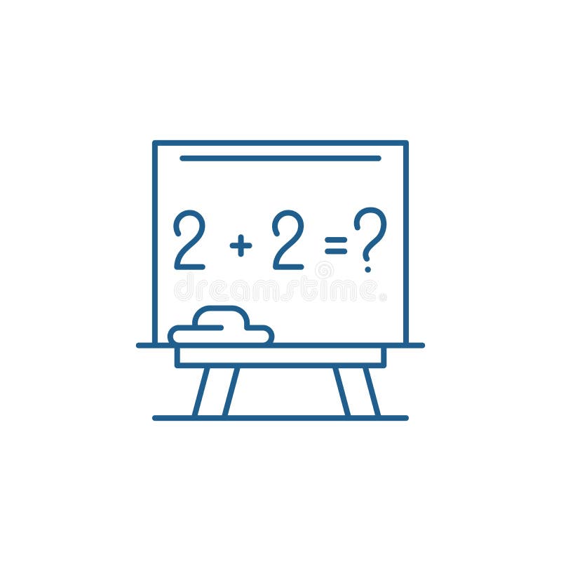 Maths Lessons Line Icon Concept. Maths Lessons Flat Vector Symbol, Sign ...