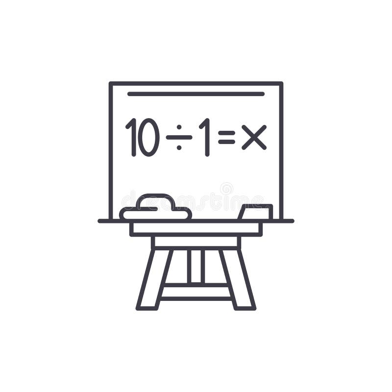 Maths Line Icon Concept. Maths Vector Linear Illustration, Symbol, Sign ...