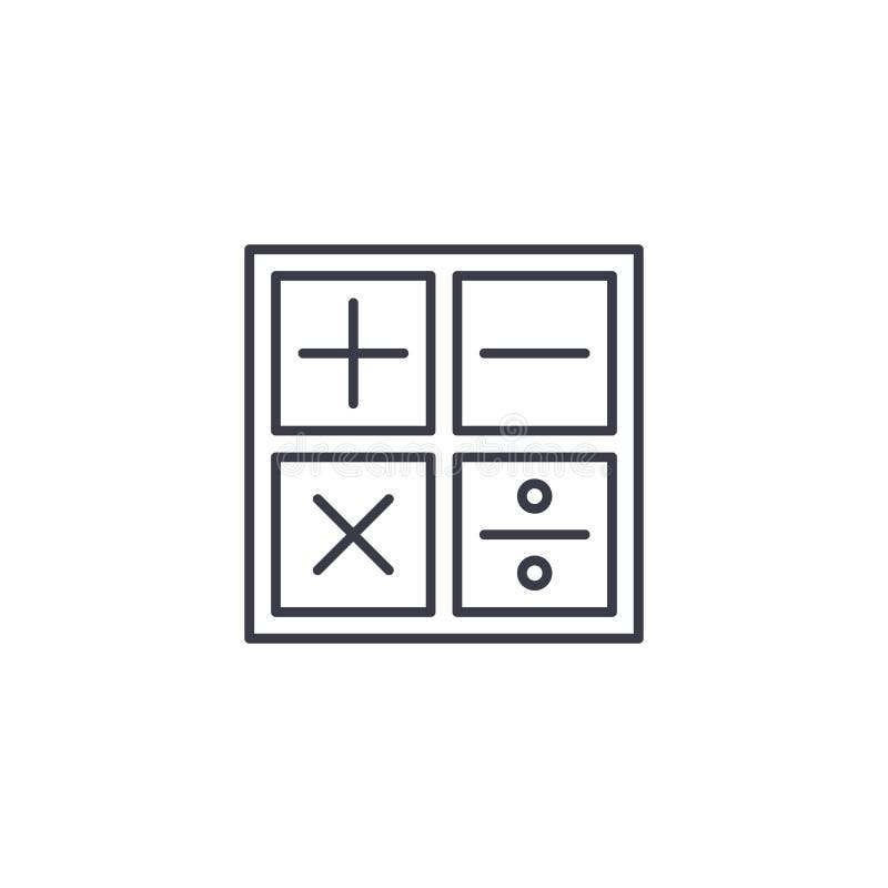 Maths Linear Icon Concept. Maths Line Vector Sign, Symbol, Illustration ...