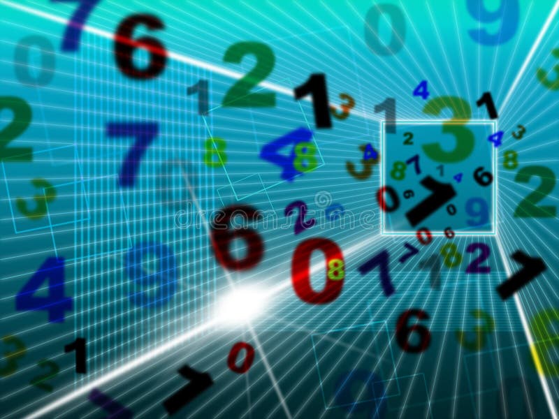 Maths Numbers Represents High Tech and College Stock Illustration ...