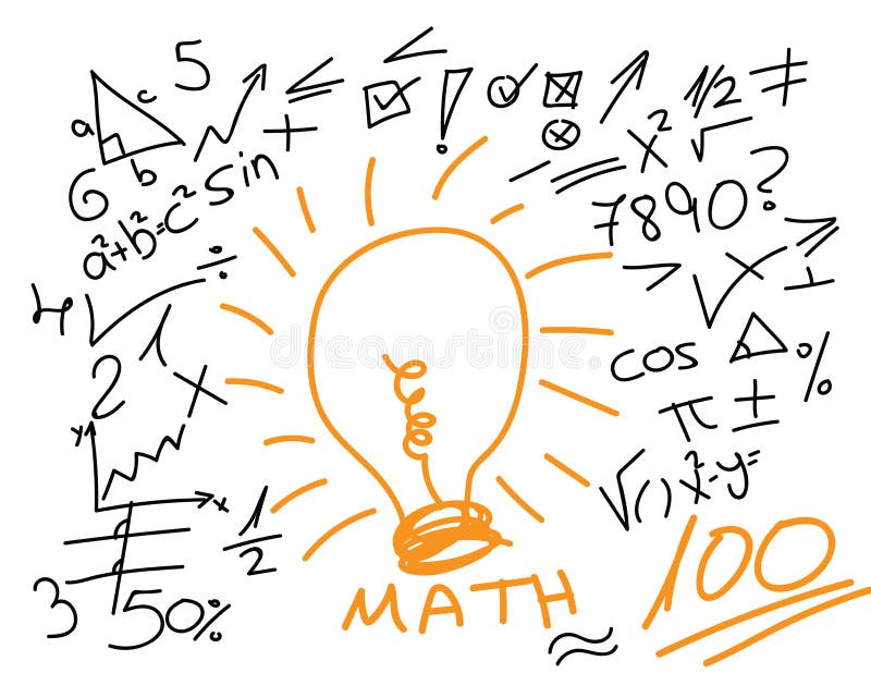 Maths symbol and elements stock vector. Illustration of sketch - 110002221