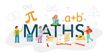 Maths Typographic Header. Learning Mathematics, Geometry and Algebra ...