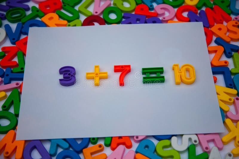 Maths Written with Alphabet Blocks Stock Image - Image of thanks ...