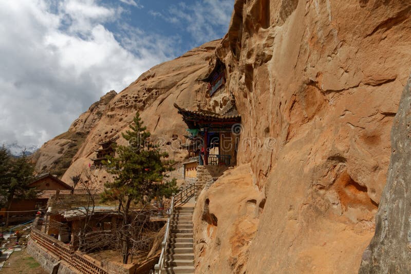 Buddhist Complex Mati Si, Gansu, China 2018 Editorial Stock Photo ...