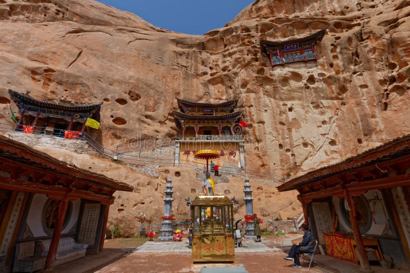 Buddhist Complex Mati Si, Gansu, China 2018 Editorial Stock Photo ...