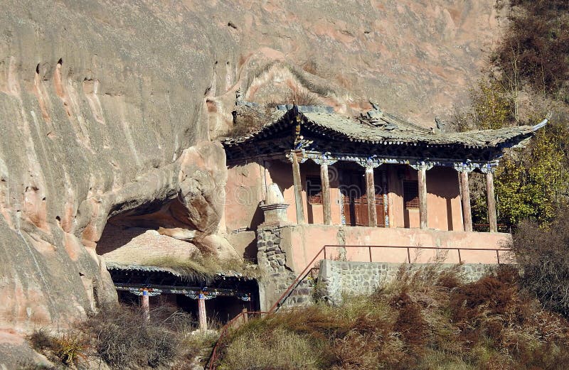 Mati Si Hanging Monastery, Zhangye, China Stock Image - Image of ...