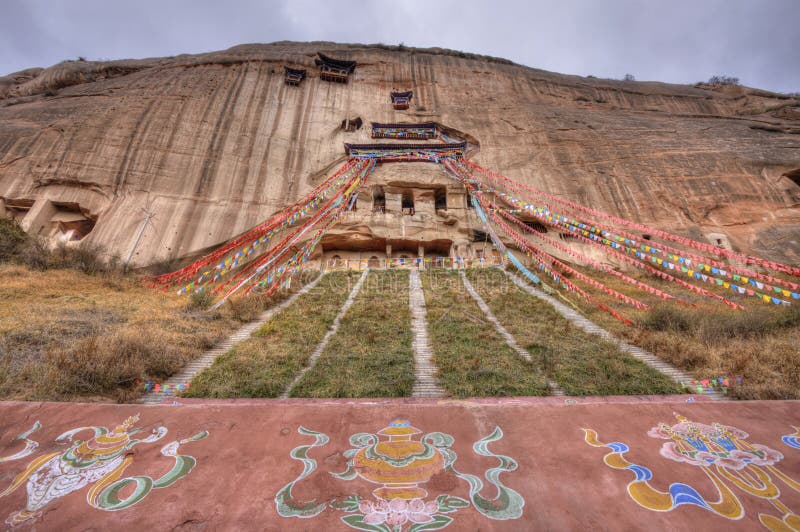Mati temple gansu province stock image. Image of temple - 48410985