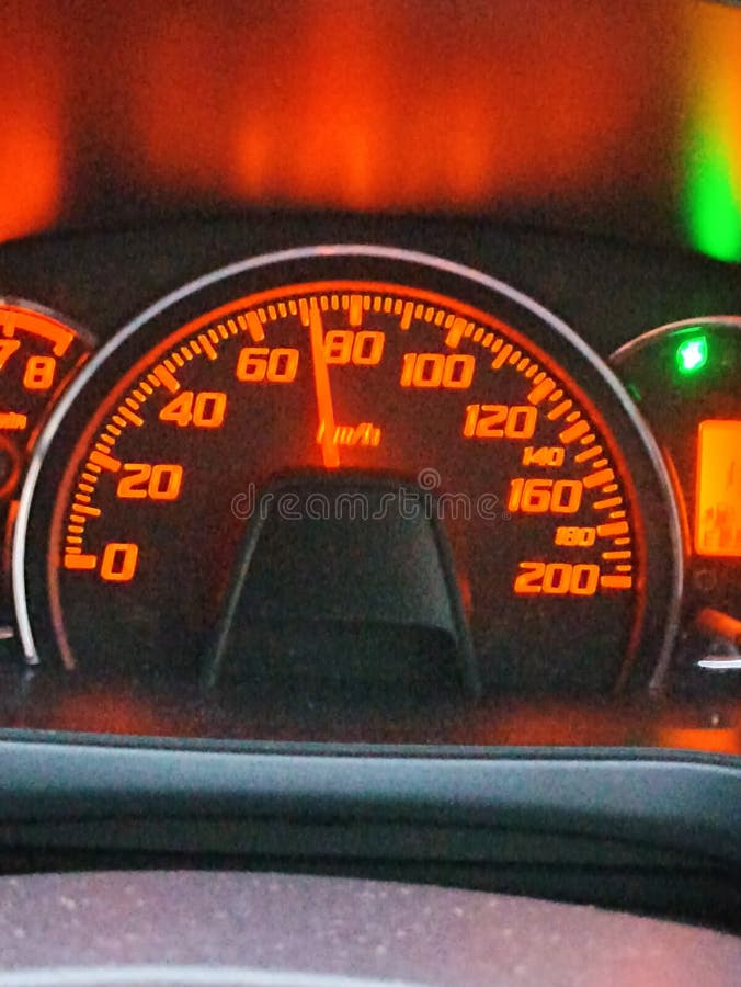 Matic Car Speedometer Show the Medium Speed Stock Photo - Image of ...