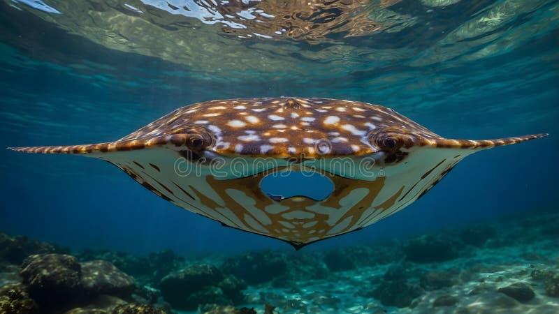 Mating Ritual: Ornate Sleeper Rays Engaged in a Courtship Display Stock ...