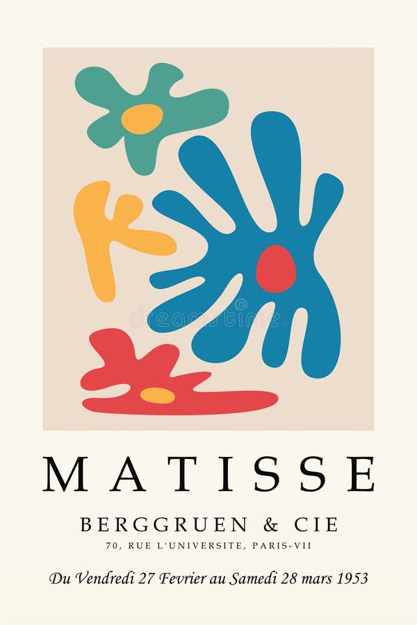 Matisse Wall Art Decoration Poster Stock Vector - Illustration of ...