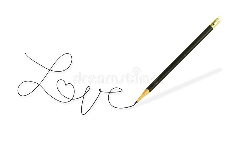 Scrittura Della Matita Su Uno Schermo Di Monitor Illustrazione di Stock ...