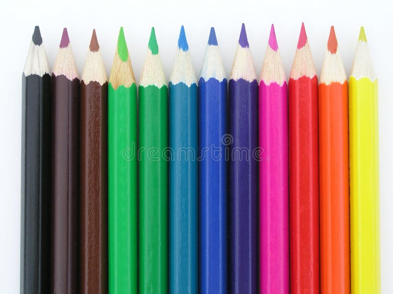 Matite colorate fotografia stock. Immagine di studio, nero - 212818