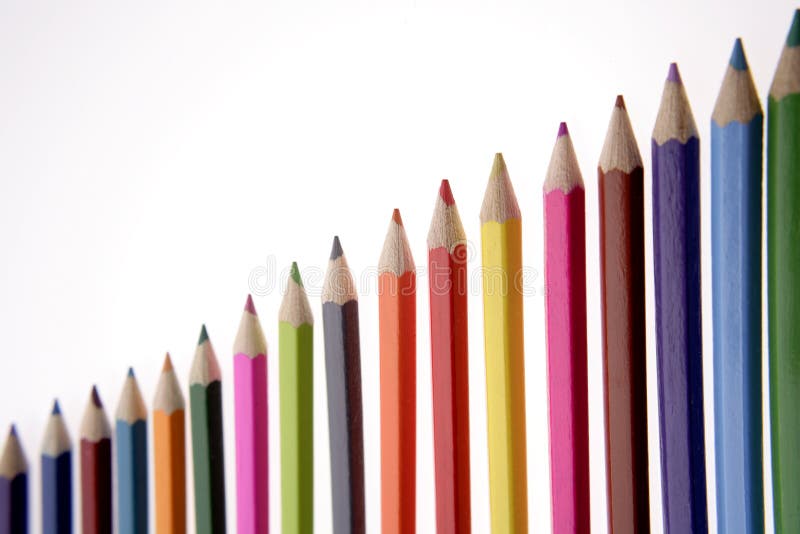 Matite colorati fotografia stock. Immagine di sfondo, chiusura - 3191114