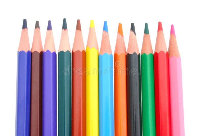 Scala Delle Matite Colorate Fotografia Stock - Immagine di dritto ...
