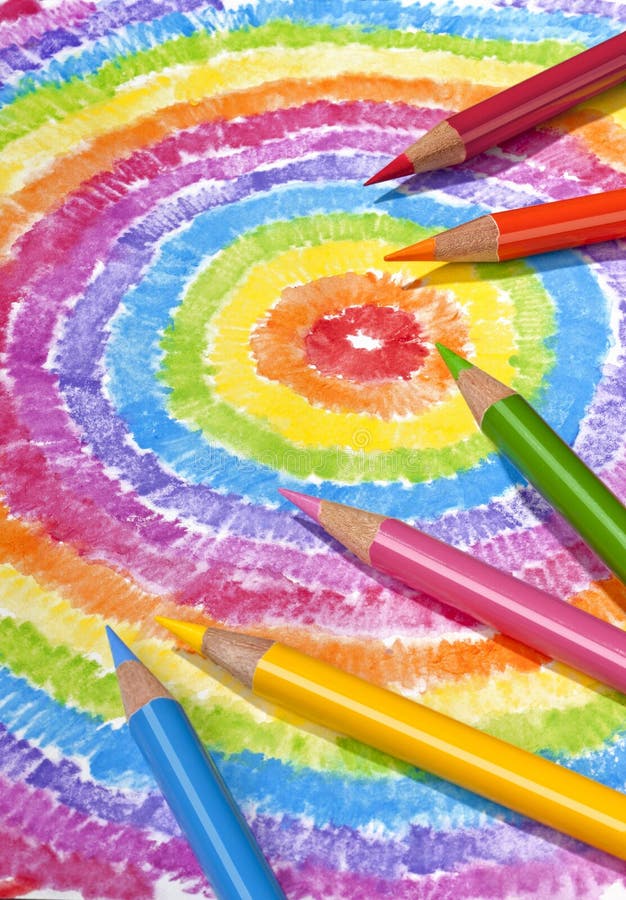 Matite Colorate Sull'illustrazione Di Colore Immagine Stock - Immagine ...