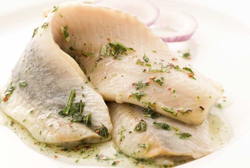Matjes Herring stock image. Image of biscuit, onion, aromatic - 9558855