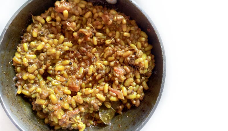 Matki usal , moth curry. stock photo. Image of dish - 237563970