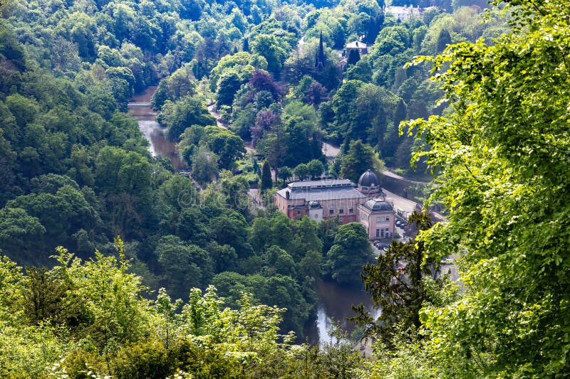 View from the Heights of Abraham Near Matlock Bath, Derbyshire on May ...