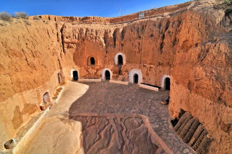 Matmata in Tunisia with Traditional Underground "troglodyte" Structures ...