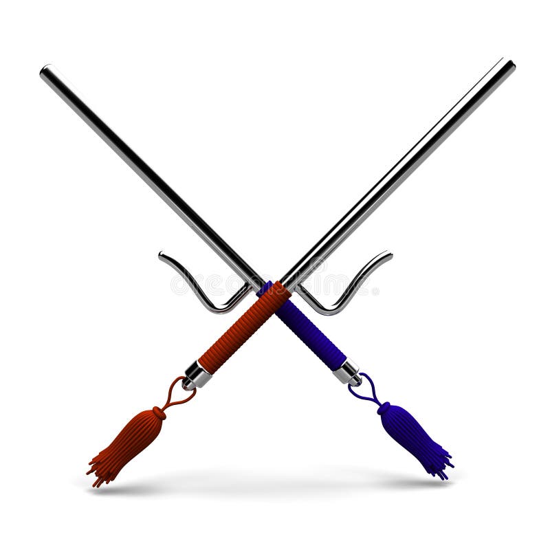 Vista Lateral De La Matraca Corta Del Metal Stock de ilustración ...