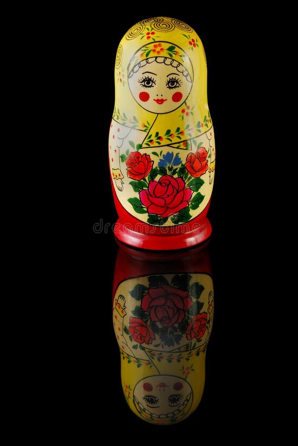 Matreshka on black stock photo. Image of baranki, mytryoshka - 5567426