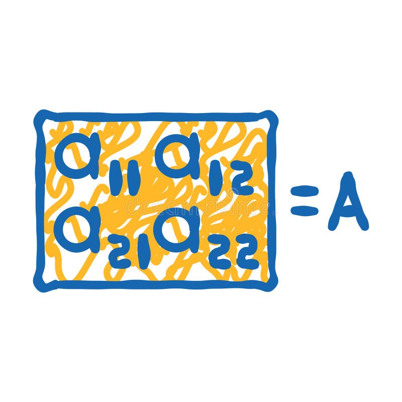 Matrice Math Science Education Icon Doodle Illustration Stock Vector ...