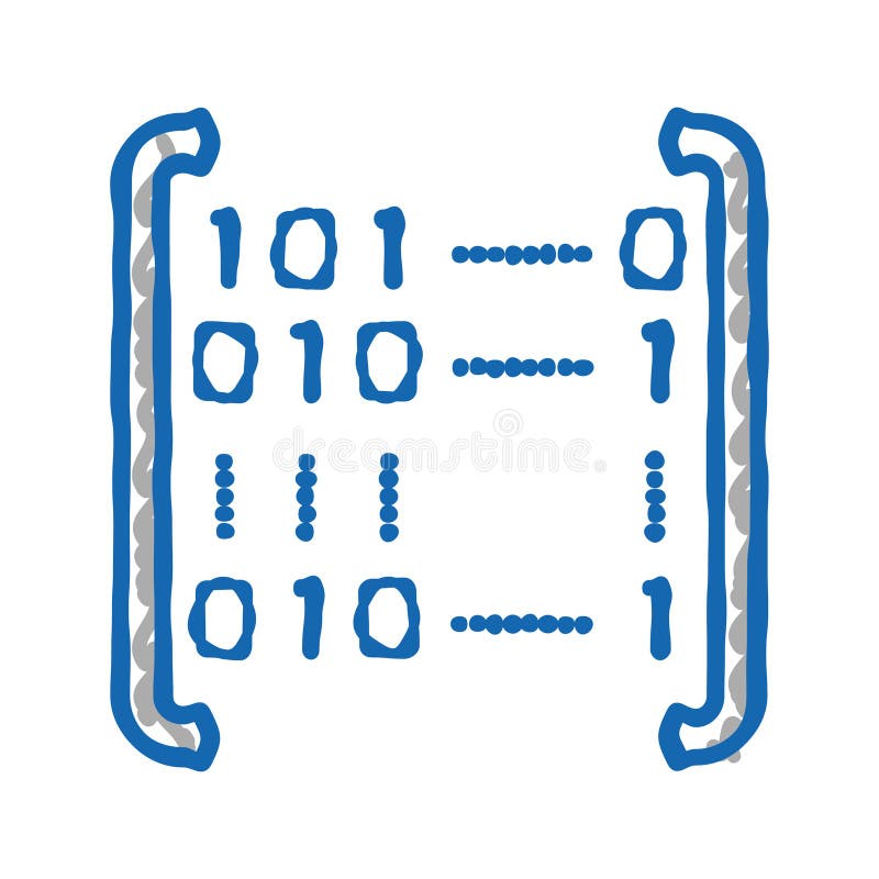 Matrice Math Science Education Icon Doodle Illustration Stock Vector ...