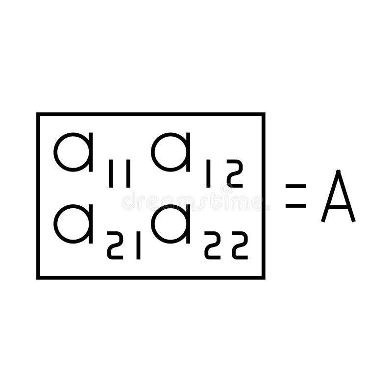Matrice Math Science Education Line Icon Vector Illustration Stock ...