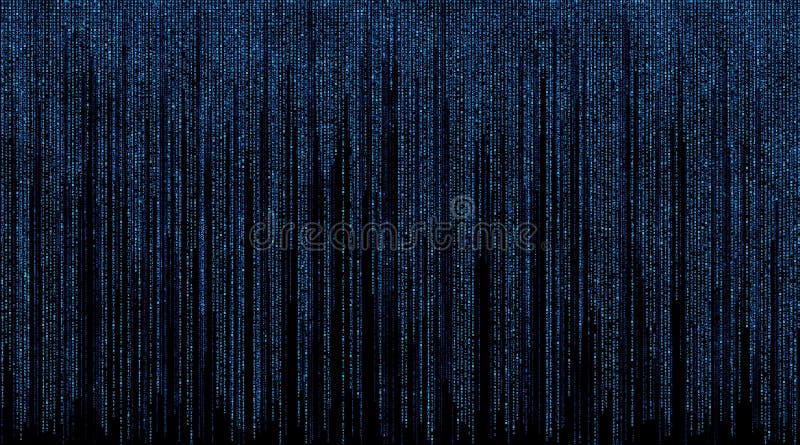 Matrix Avec Le Fond Bleu De Symboles Illustration Stock - Illustration ...