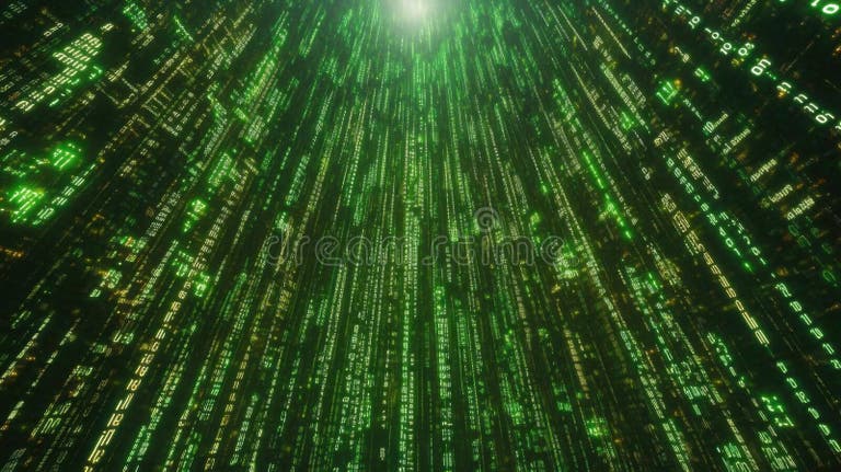 Matrix Background. Binary Code. Big Data Stock Illustration ...