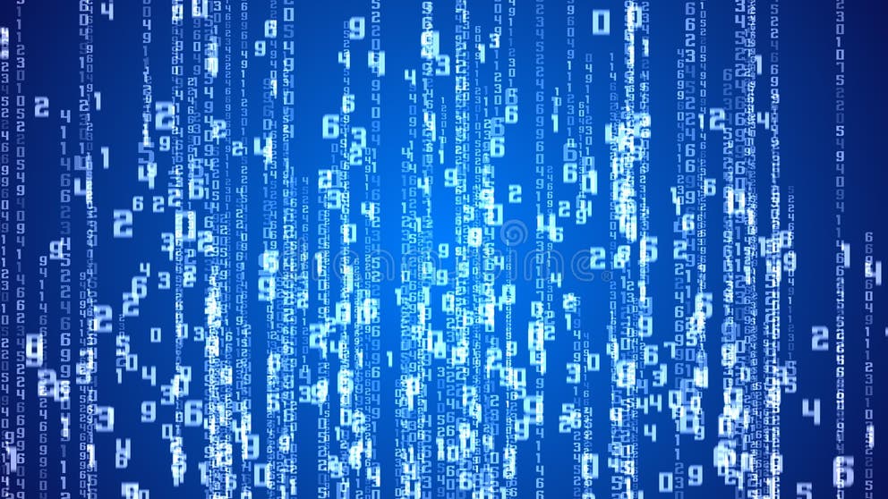 Matrix background on Blue. stock illustration. Illustration of language ...