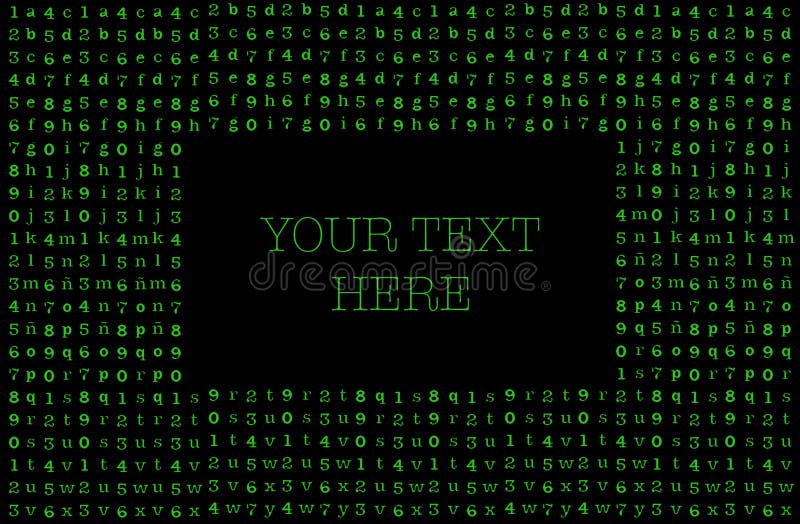 Matrix Background Business Card. Your Text Here Stock Illustration ...