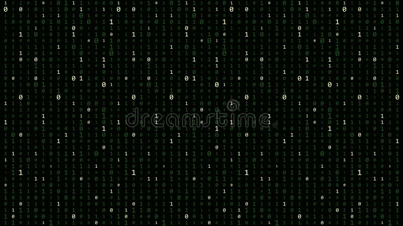 Matrix Background Cyber Security With Binary Code Rapidly Falling