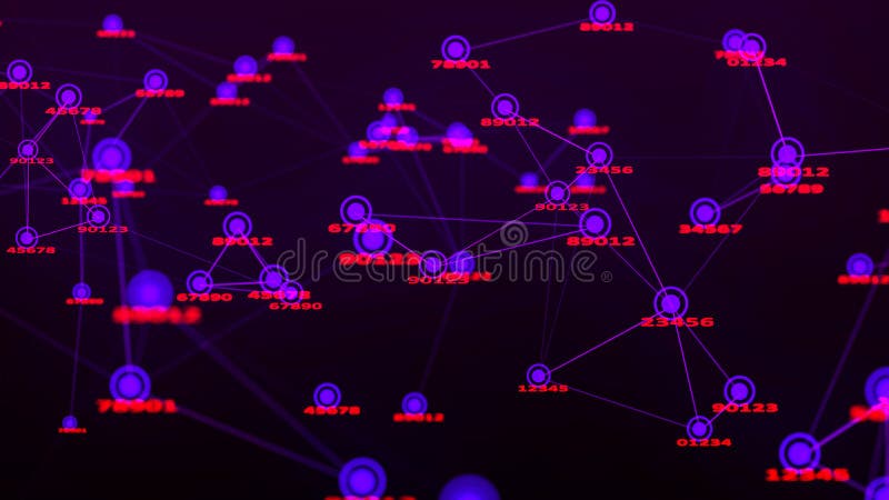 Matrix Background With Flying Random Numbers Big Data Hacker Concept Data Flow Information