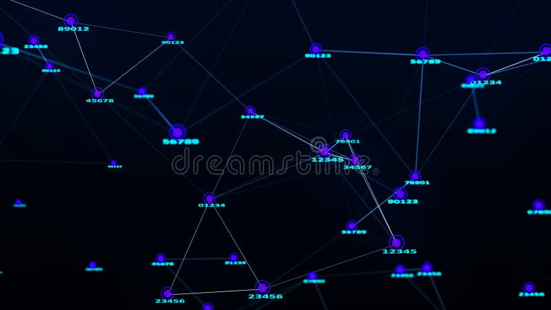 Matrix Background with Flying Random Numbers. Big Data. Hacker Concept ...