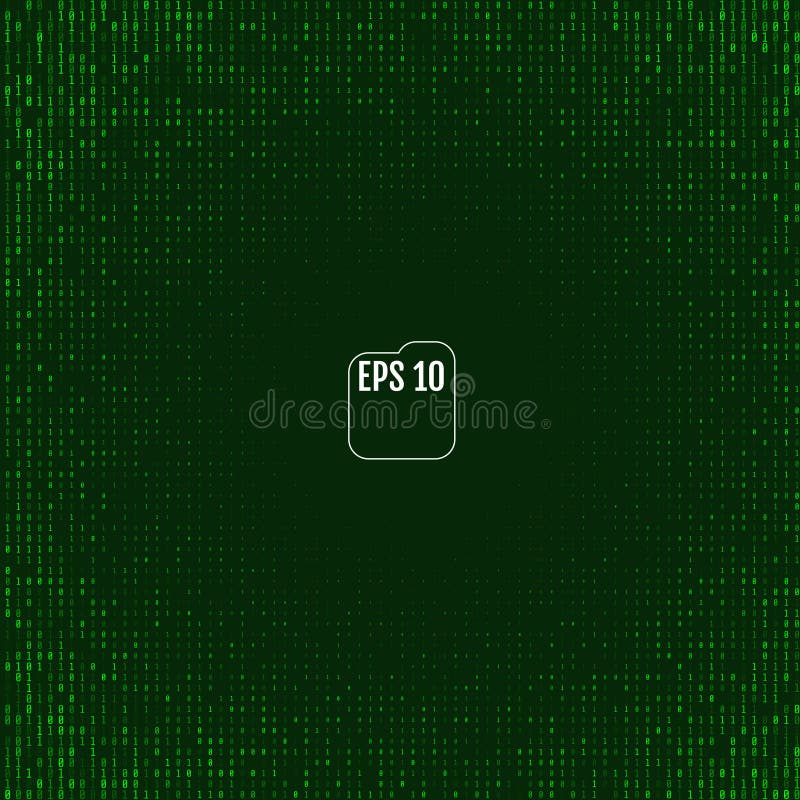 Matrix Background with the Green Symbols. Vector Stock Vector ...