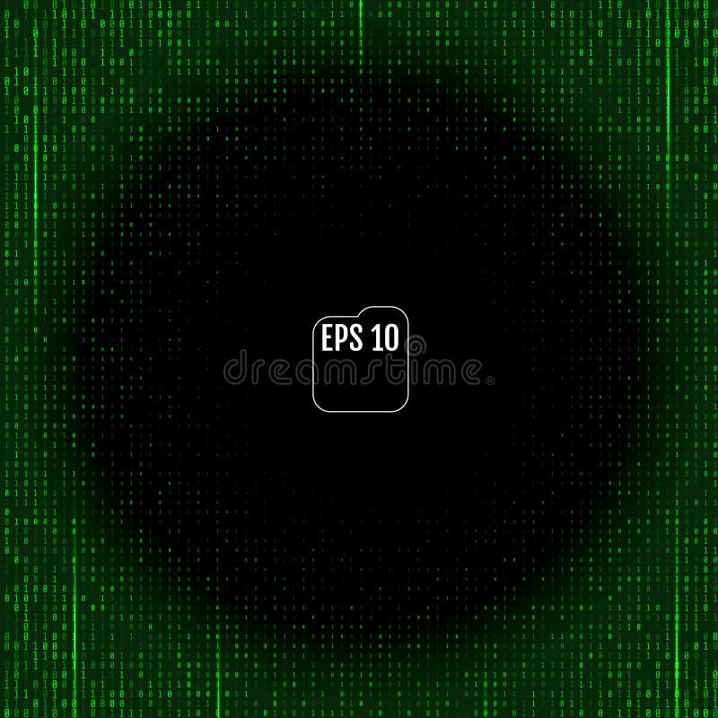 Matrix Background with the Green Symbols. Vector Stock Vector ...