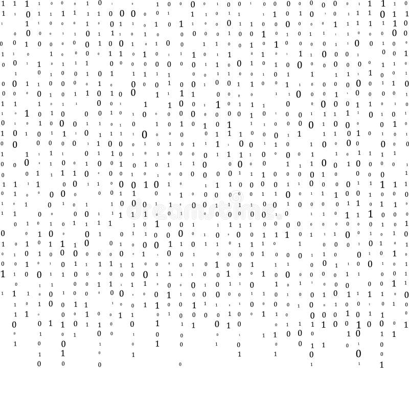 Binary Code Zero One Matrix White Background. Banner, Pattern, Wallpaper. Vector Illustration ...