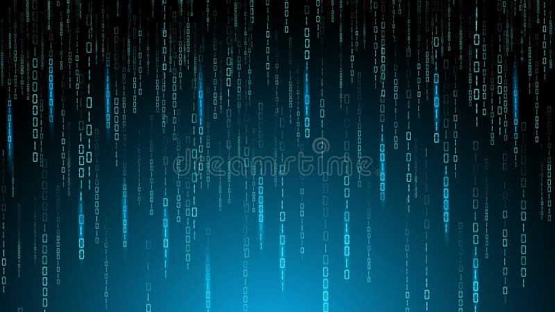 Matrix Binary Code Digits Encryption One And Zero Numbers Random Falling Data Malware