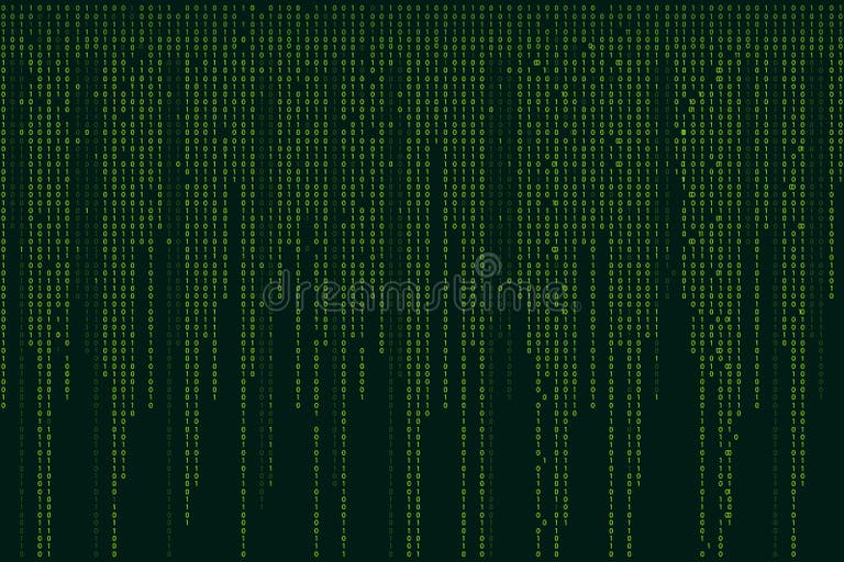 Matrix Binary Code 0 and 1 Numbers. Tech Hacker Concept. Futuristic ...
